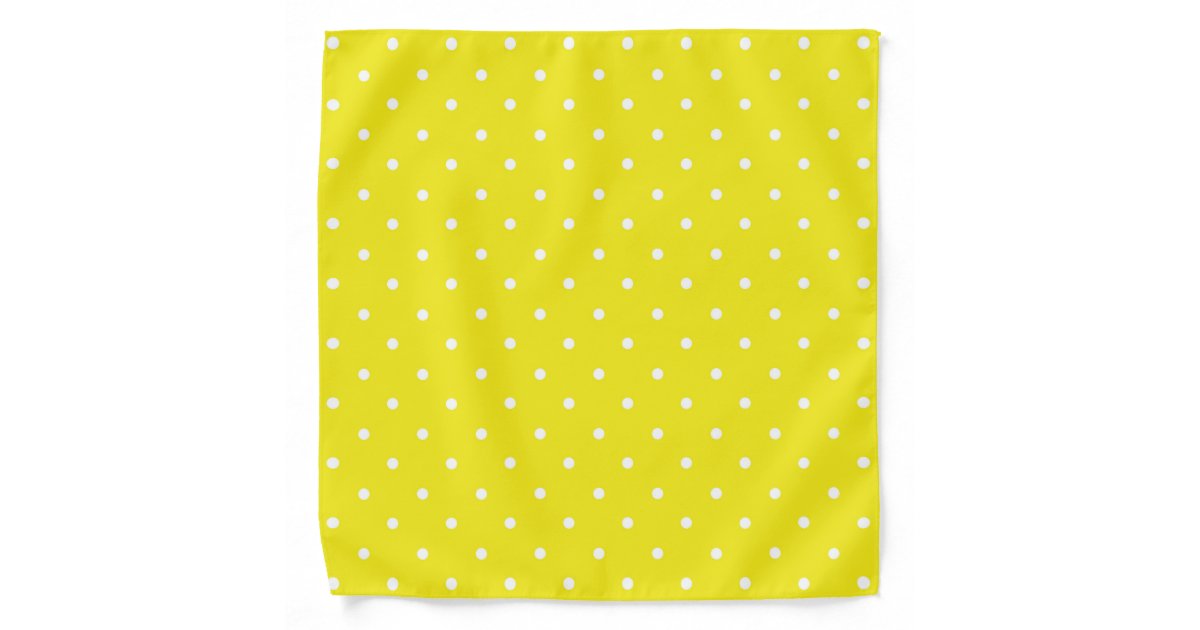 Yellow Polka Dot Design Bandana | Zazzle