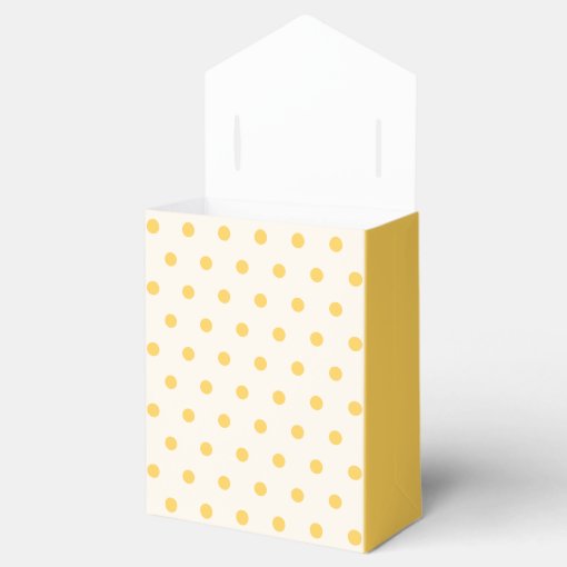 Yellow Polka Dots Yellowish White Favor Box | Zazzle