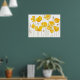 yellow poppy ink and watercolor poster | Zazzle