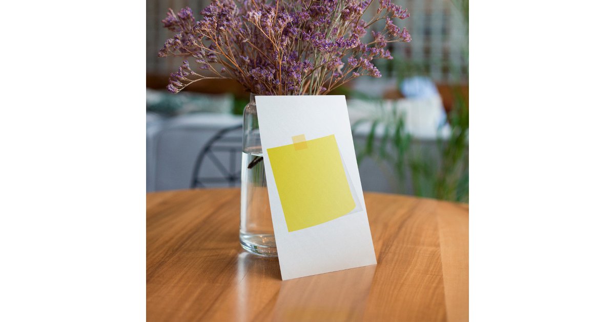 Yellow Post It Note Invitations | Zazzle