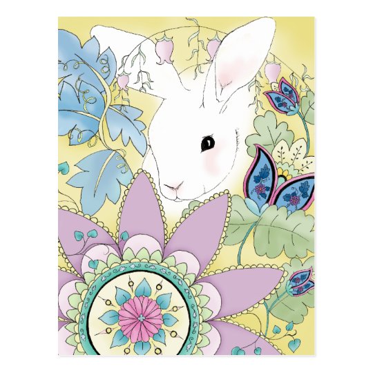 Yellow Rabbit Postcard | Zazzle.com