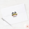 Yellow Race Car for Boys Kids Birthday Party Classic Round Sticker | Zazzle