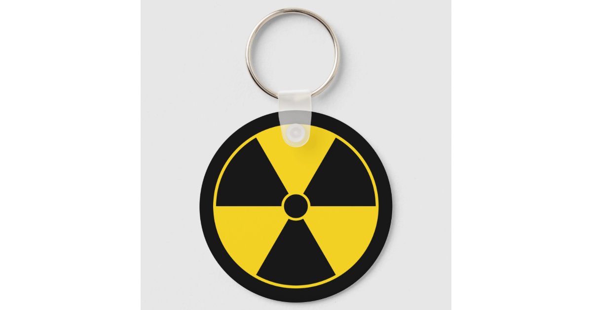 Yellow Radiation Symbol Keychain | Zazzle