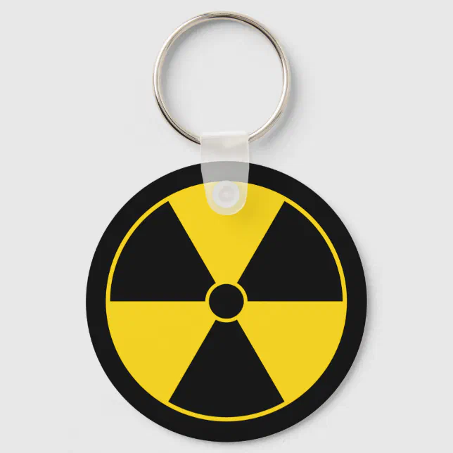 Yellow Radiation Symbol Keychain | Zazzle