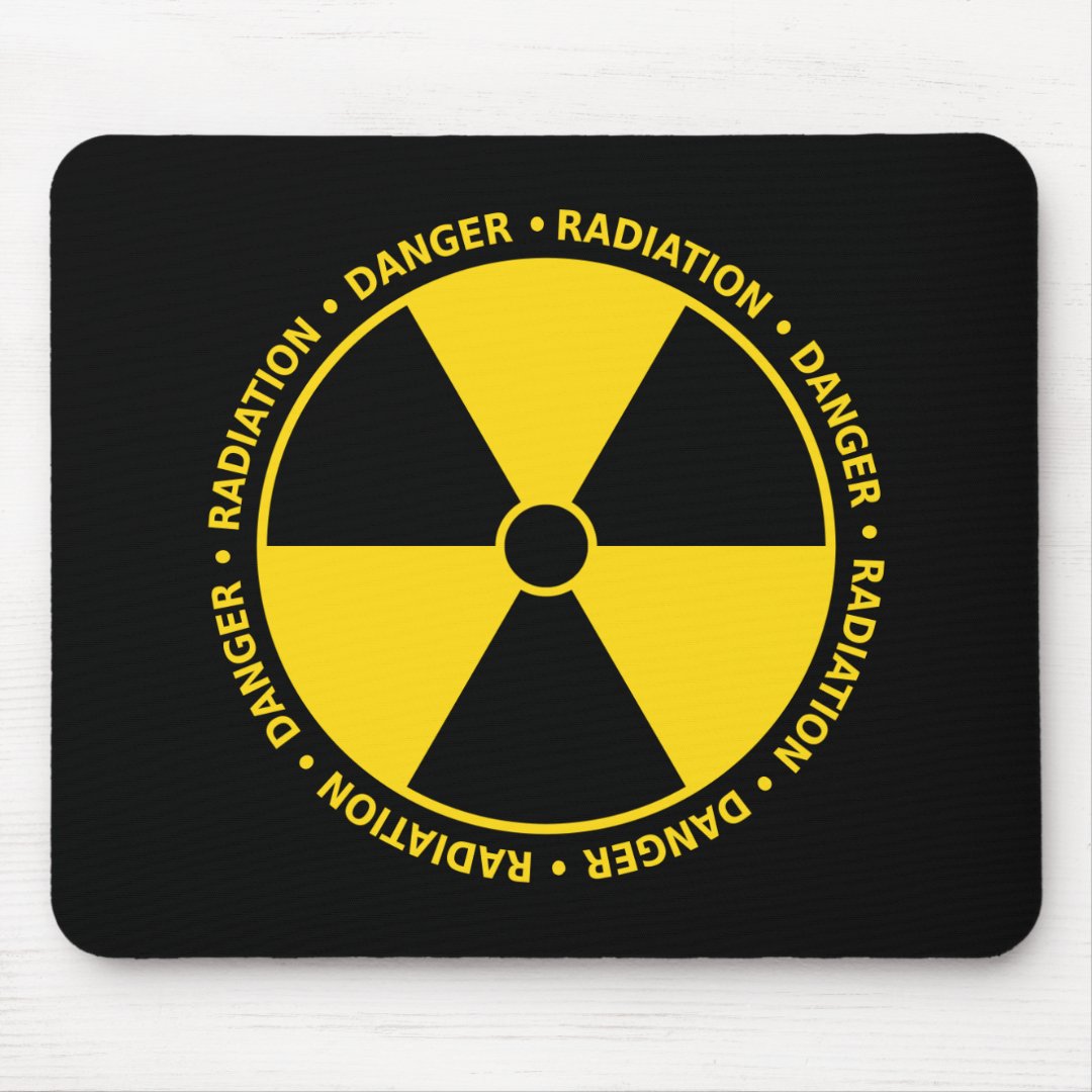 Yellow Radiation Symbol Mousepad | Zazzle