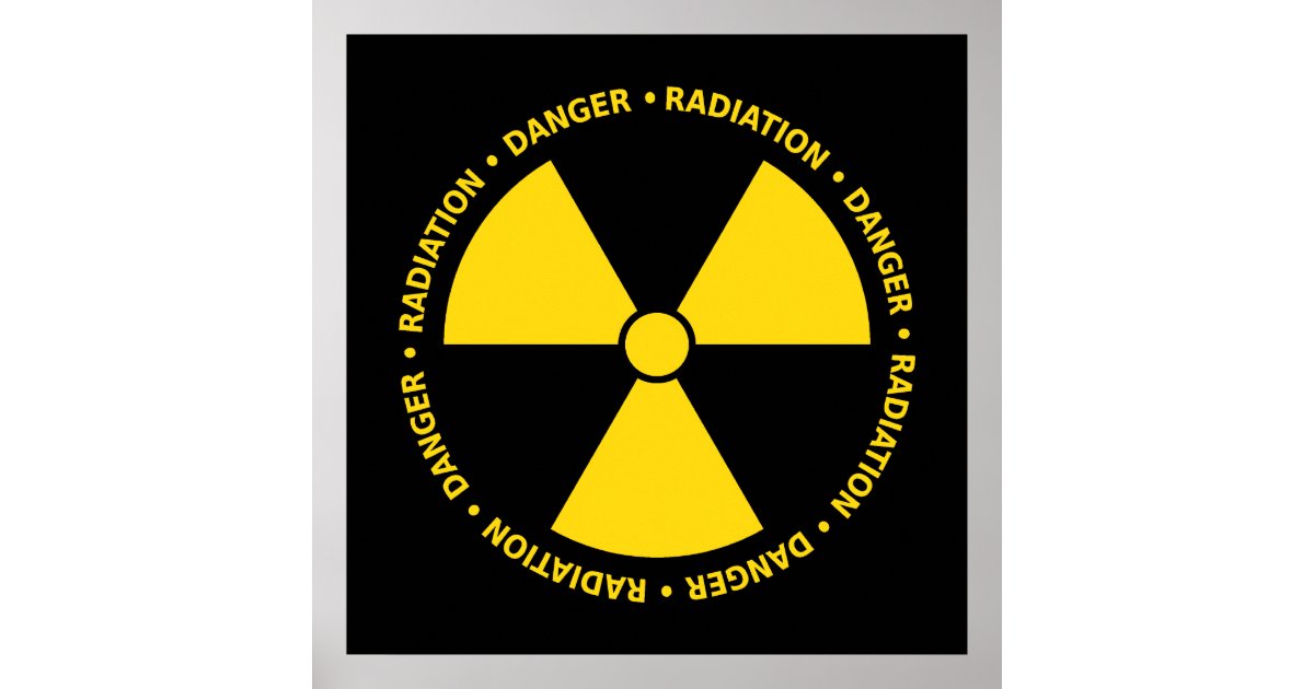 Yellow Radiation Symbol Poster | Zazzle