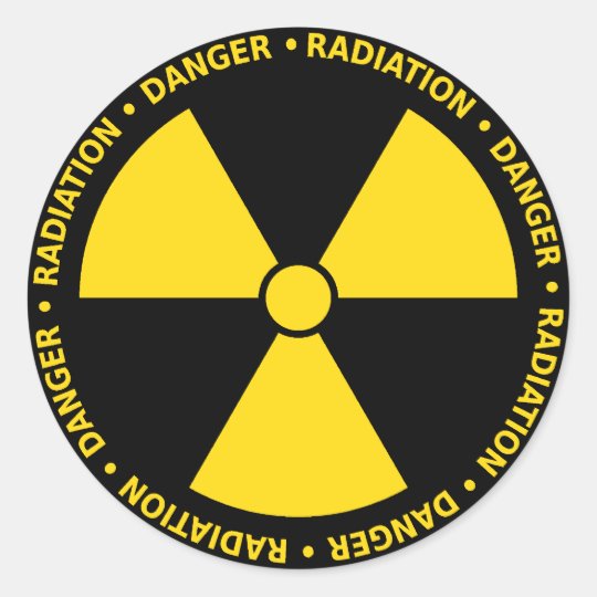 Yellow Radiation Symbol Sticker | Zazzle.com