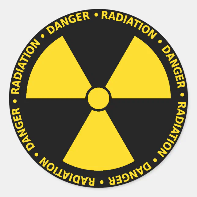 Yellow Radiation Symbol Sticker | Zazzle