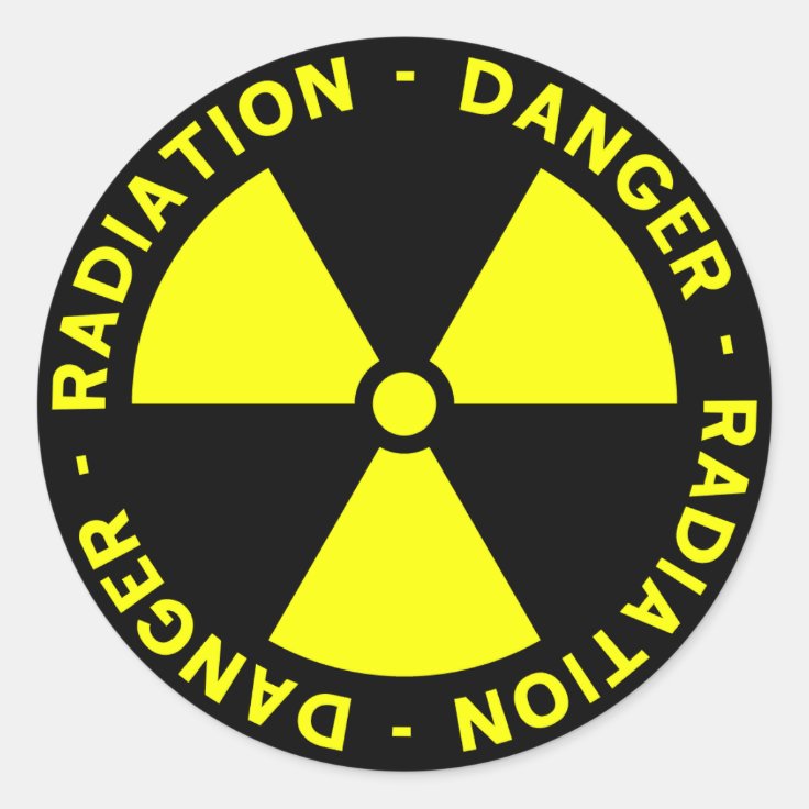 Yellow Radiation Symbol Sticker | Zazzle