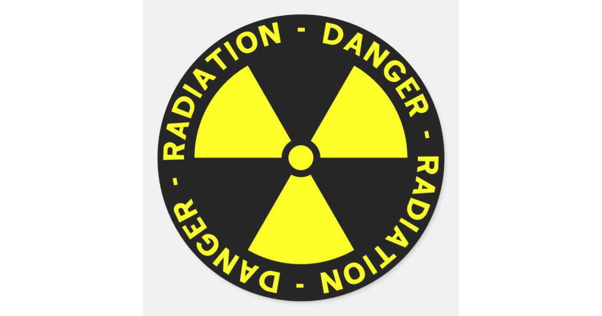 Yellow Radiation Symbol Sticker | Zazzle