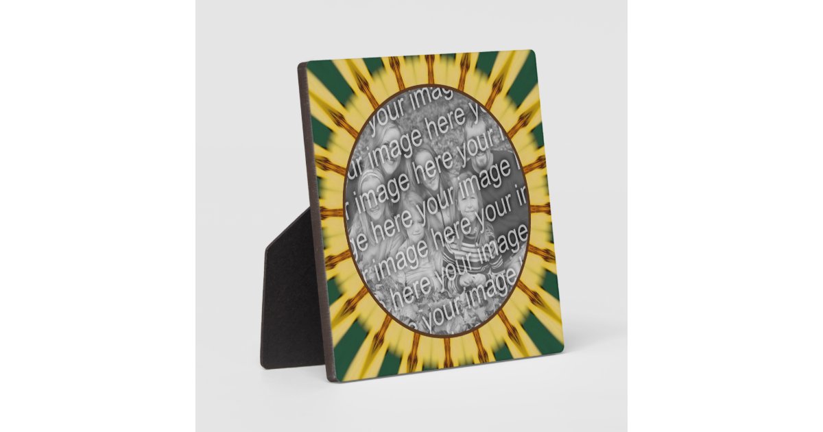 Yellow Rays Abstract Create Your Own Photo Plaque | Zazzle