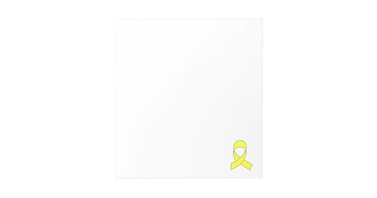 Yellow Ribbon Drawing Custom Notepad | Zazzle