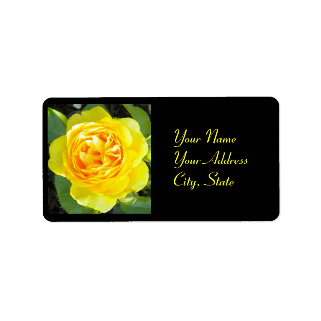 Yellow Rose address labels | Zazzle