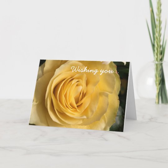 Yellow Rose Birthday Card