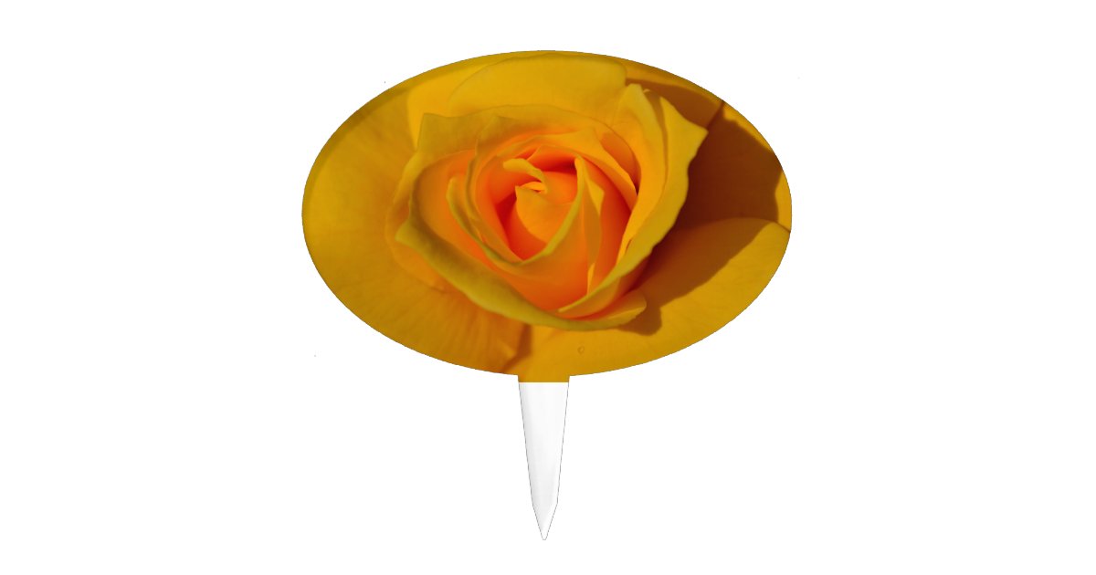 Yellow Rose Cake Topper | Zazzle