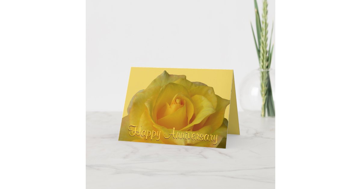 Yellow Rose Card Flowers Custom Greeting Cards | Zazzle