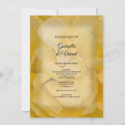 Yellow Rose Floral Wedding Invitation | Zazzle