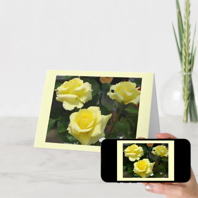 Yellow Rose Greeting Card | Zazzle
