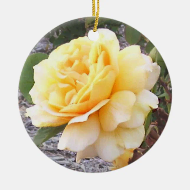 Yellow Rose Memorial Ornament | Zazzle