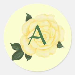 Yellow Rose Flower Sticker | Zazzle