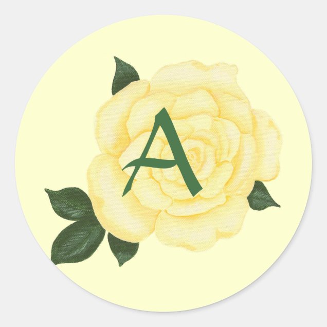 Yellow Rose Flower Sticker | Zazzle