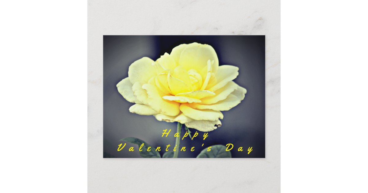 Yellow Rose of Friendship Valentine Card | Zazzle
