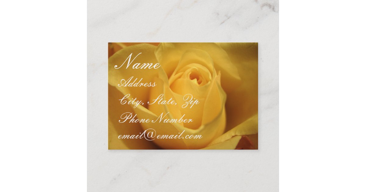 Yellow Rose, Profile Card | Zazzle
