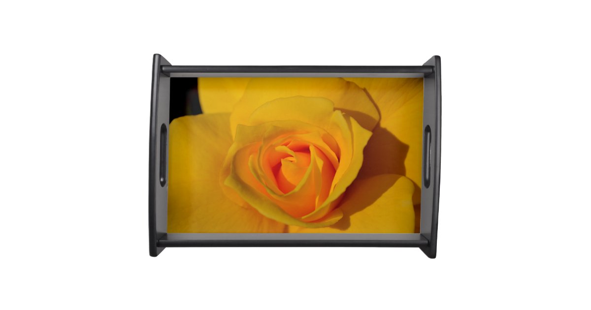 Yellow Rose Serving Tray | Zazzle