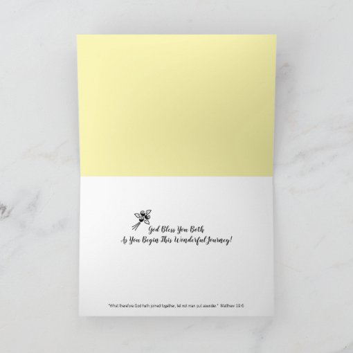 Yellow Rose Wedding Blessing Congratulations Card | Zazzle