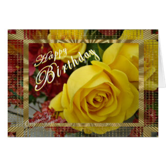 Happy Birthday With Yellow Roses Cards, Happy Birthday With Yellow ...