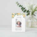 Yellow Roses Funeral Memorial Prayer Note Card | Zazzle