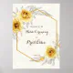 Yellow roses geometric personalized Haldi welcome Poster | Zazzle