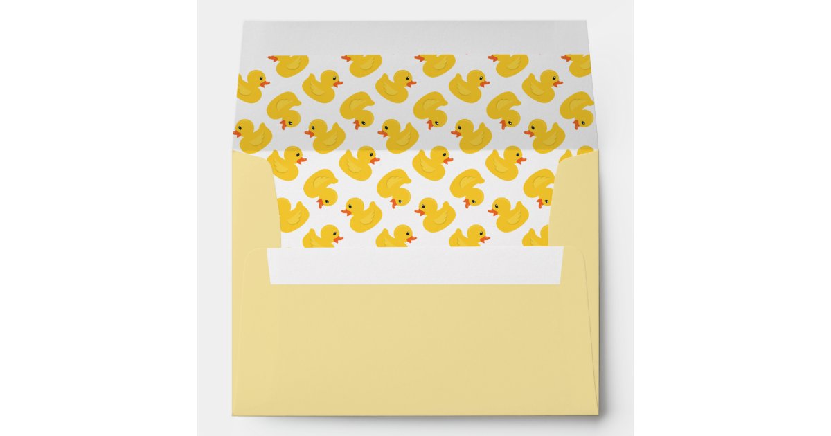 Yellow Rubber Duck Envelope – Gender Neutral Baby | Zazzle