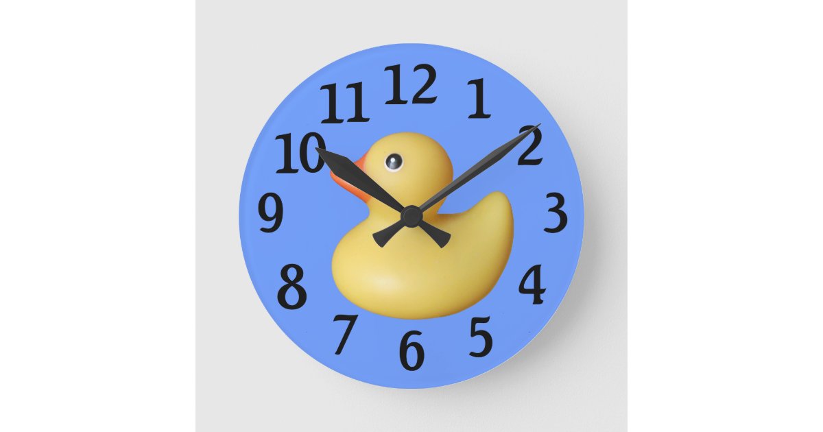 Yellow Rubber Duck Wall Clock | Zazzle