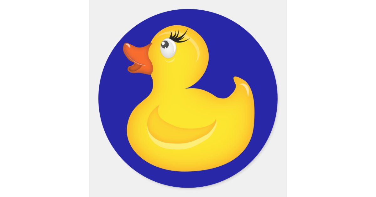 Yellow Rubber Duckies Classic Round Sticker | Zazzle