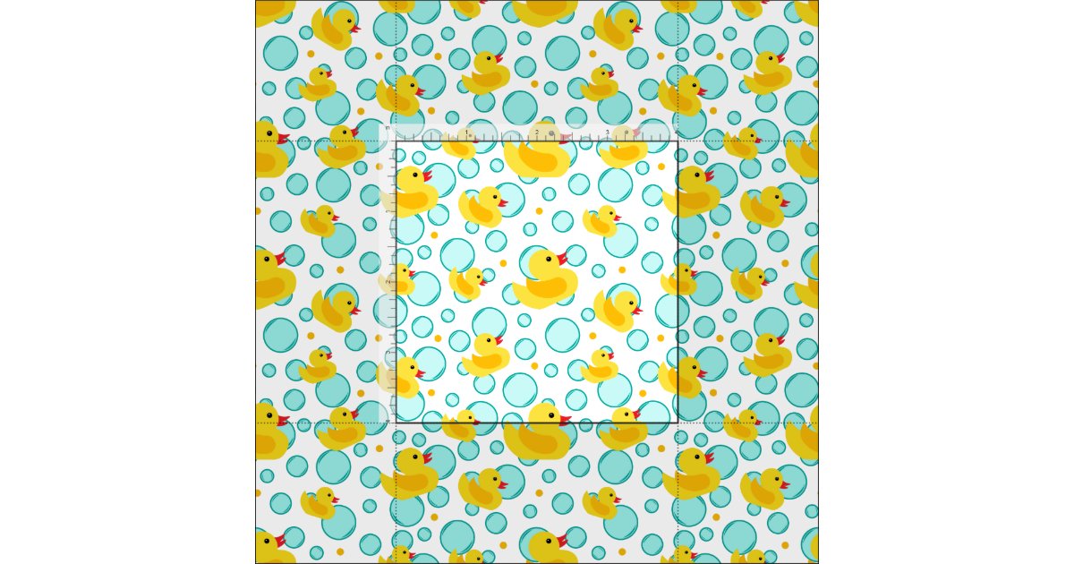 Yellow Rubber Ducks Bubbles Bathtime Pattern Fabric Zazzle