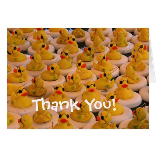 Yellow Rubber Ducks Cute Thank You Card | Zazzle