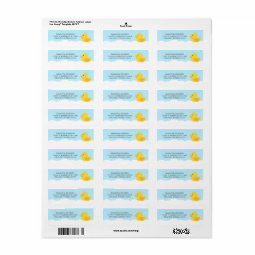 Yellow Rubber Ducky Bubble Bath Label | Zazzle