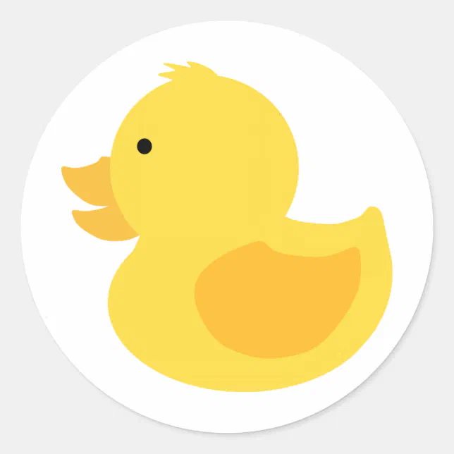 Yellow Rubber Ducky Classic Round Sticker | Zazzle