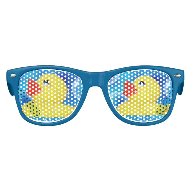 Yellow Rubber Ducky in Bubbles Kids Sunglasses | Zazzle