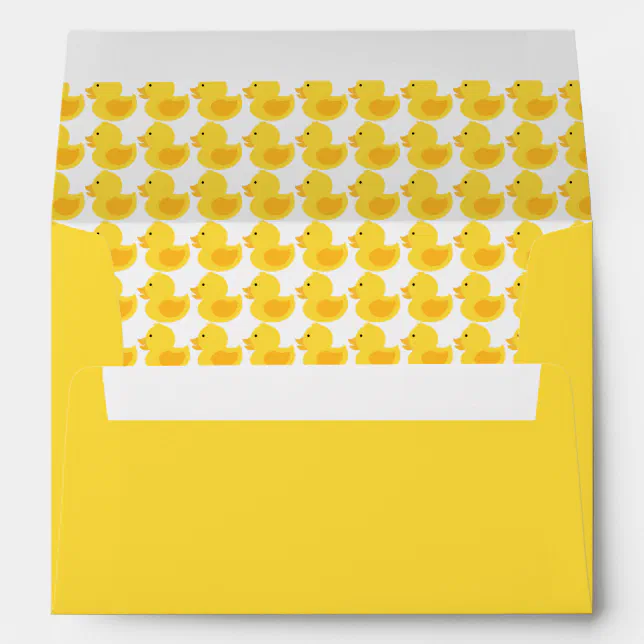 Yellow Rubber Ducky Pattern Envelope | Zazzle