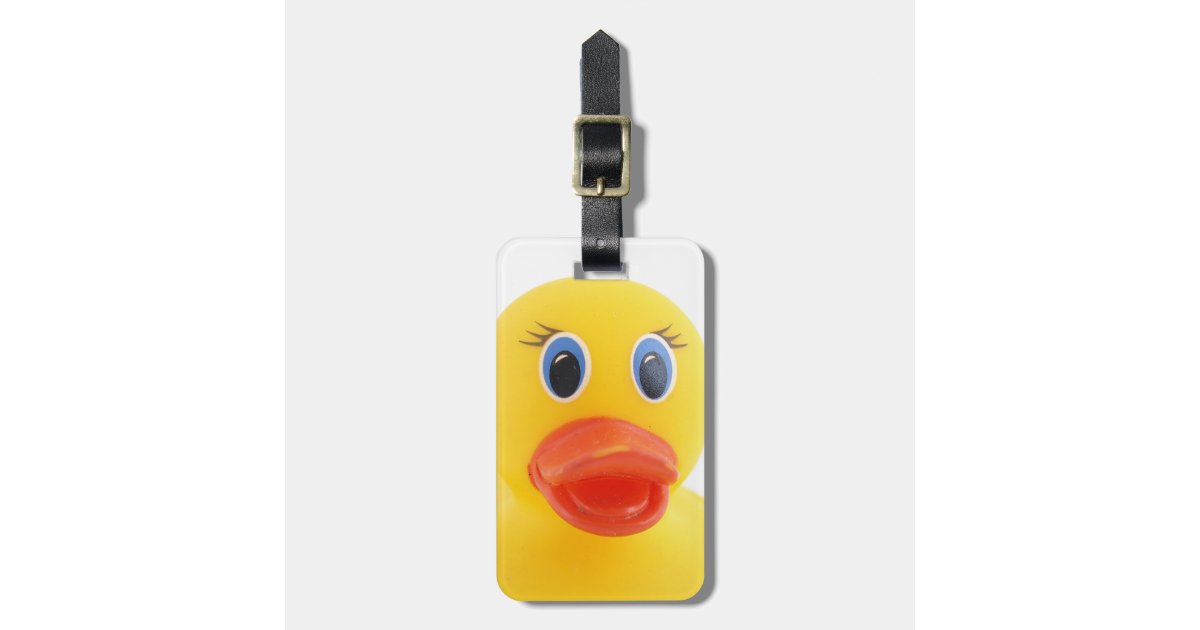 Yellow Rubber Squeaky Ducks Luggage Tag | Zazzle
