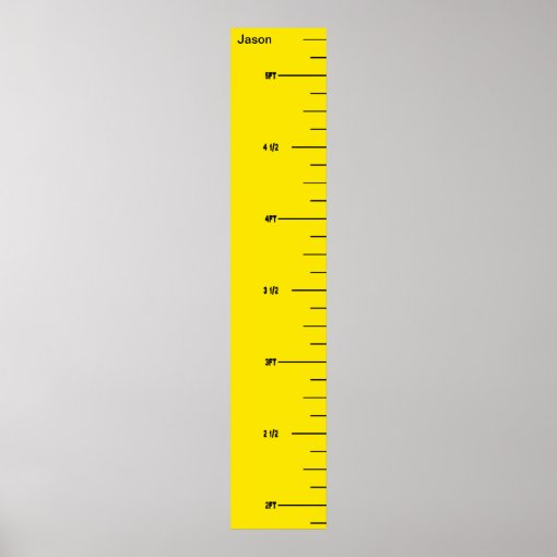Yellow Ruler Growth Chart | Zazzle