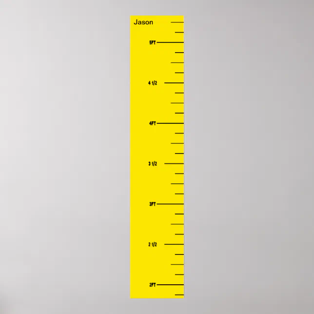 Yellow Ruler Growth Chart | Zazzle