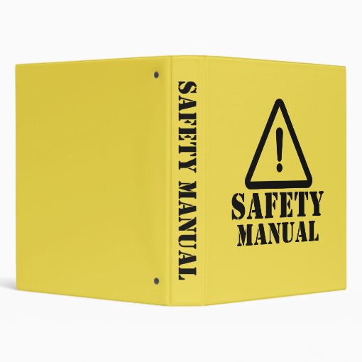 Yellow Safety Manual Binder | Zazzle
