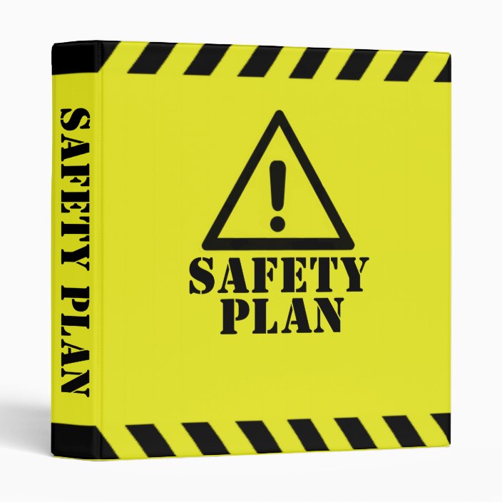 Yellow Safety Plan 3 Ring Binder | Zazzle.com