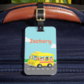 Yellow School Bus And Happy Kids Luggage Tag | Zazzle