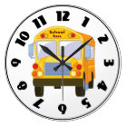 School Bus Yellow Kitchen Wall Clock | Zazzle.com