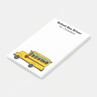Yellow School Bus Driver Appreciation Post-it Notes | Zazzle