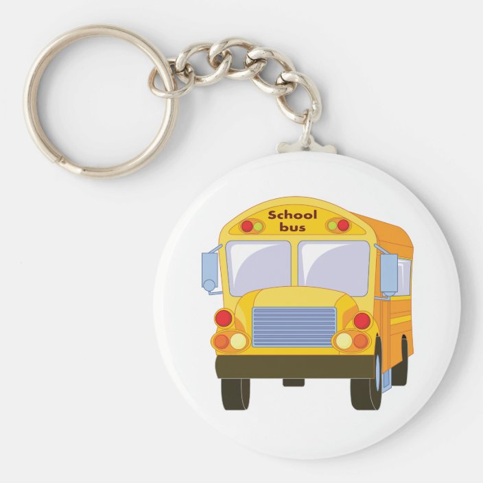 Yellow School Bus Keychain | Zazzle.com